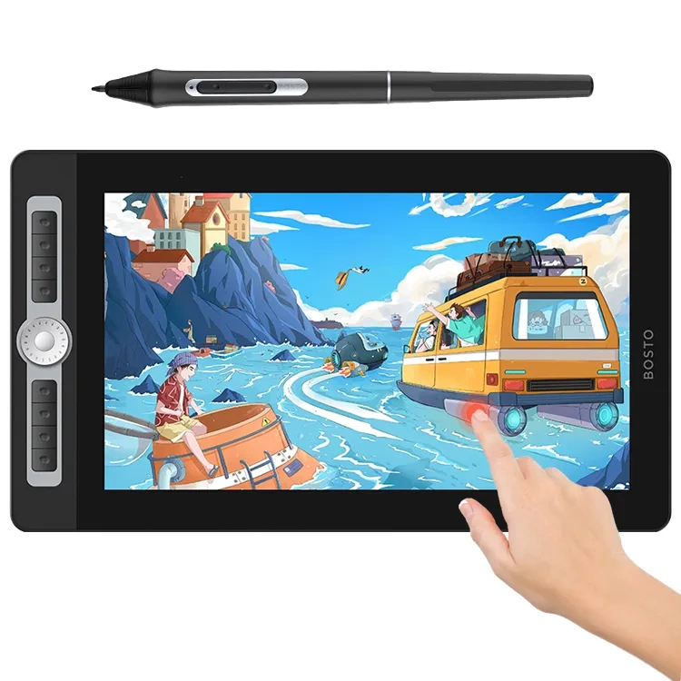 ⚡ Bosto Tablet graficzny All-in-one Studio 16HD Pro z Windows 15.6'' IPS 256GB ⚡ Sklep Cyfra.eu ⚡